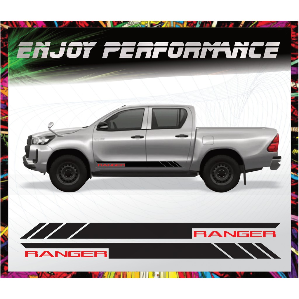 HILUX RANGER 1 Set(2Pcs) Side Body Lining Sticker Cutting | Shopee Malaysia
