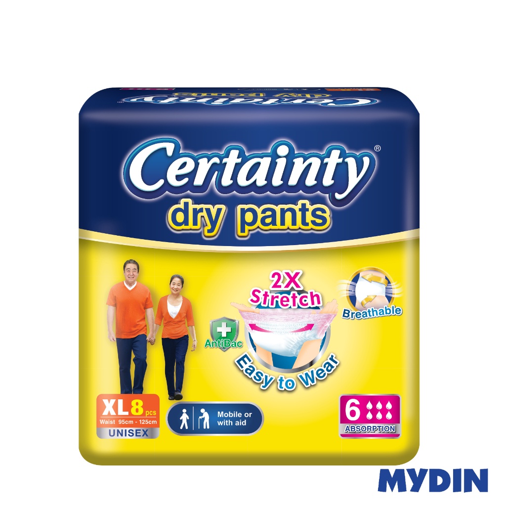 Certainty DryPants Adult Diaper XL8 | Shopee Malaysia
