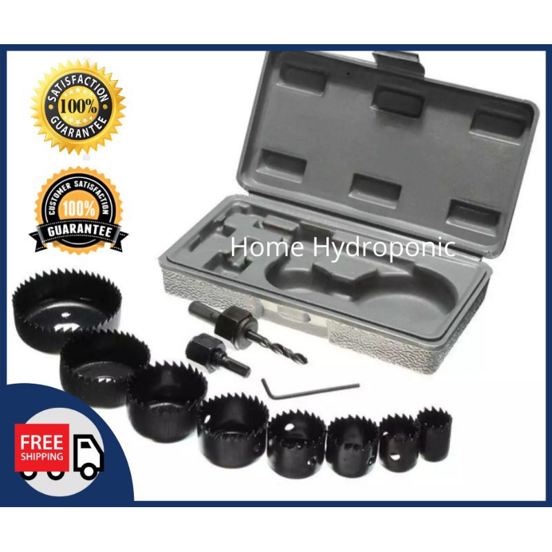 8 PCS PENEBUK LUBANG PAIP / PLASTIK /KAYU/ ALUMINIUM / HOLE SAW ...