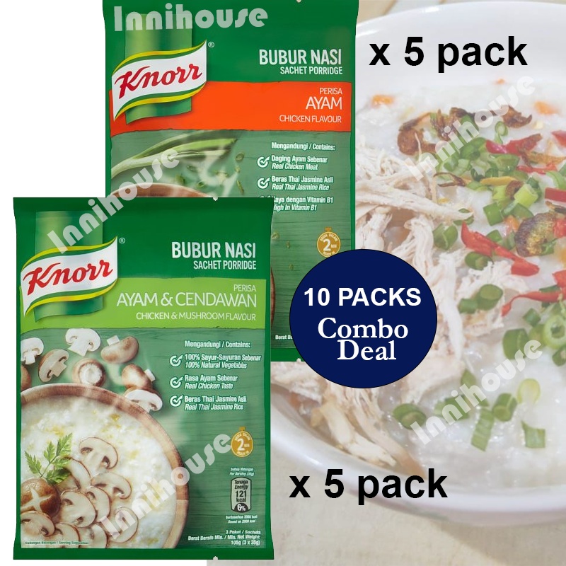 Knorr Porridge Instant Chicken/Chicken & Mushroom (Bubur Ayam ...
