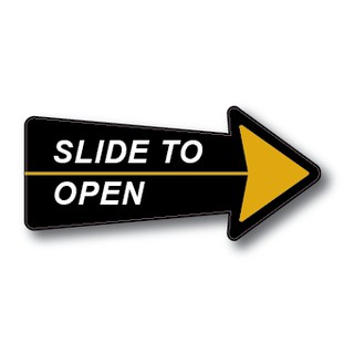 SLIDE TO OPEN ACRYLIC ARROW SIGN BOARD 45X100X2mm | Shopee Malaysia