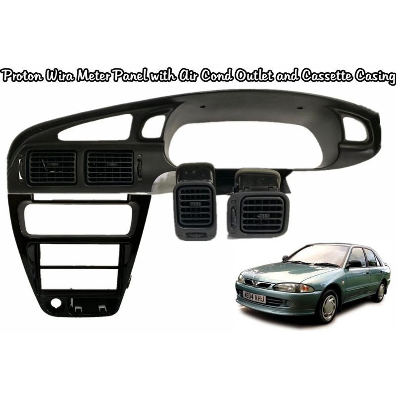 Proton Wira Meter Panel with Air Cond Outlet and Cassette Panel / Radio ...