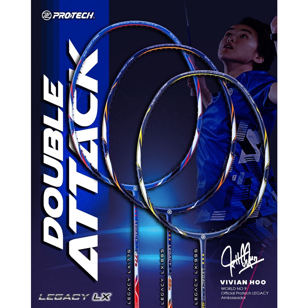 PROTECH Badminton Racket LAGACY (MAX 30LBS) UNSTRUNG | Shopee Malaysia