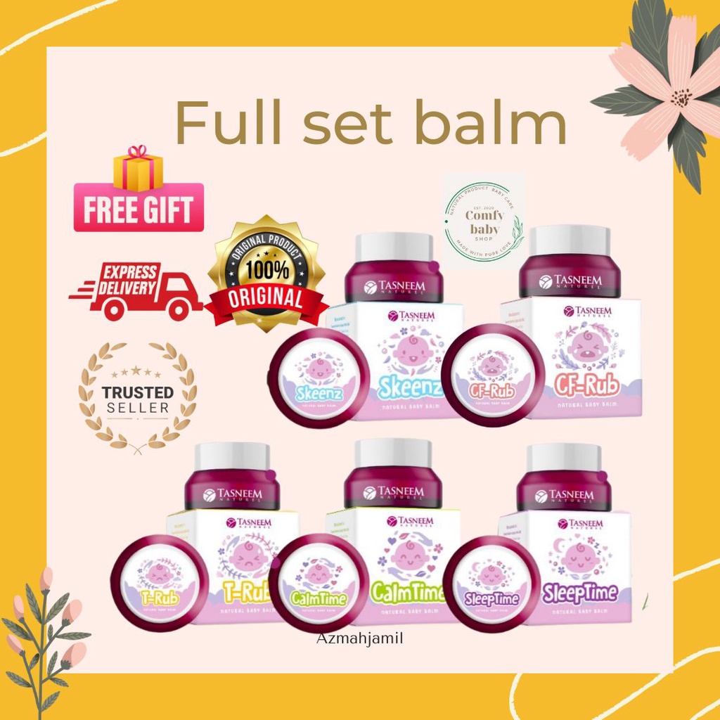 Tasneem balm untuk bayi, tasneem skeenz, cf rub, calm time, sleep time ...