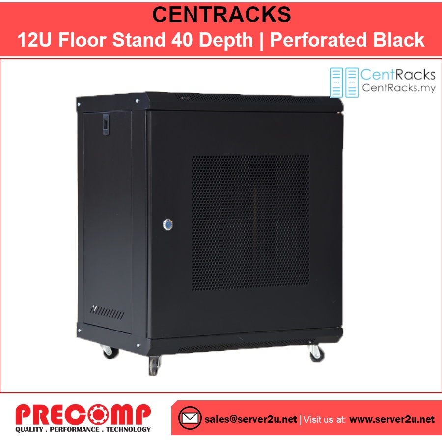 CentRacks 12U (60cm x 65cm x 60cm) Floor Stand Server Rack (CM12UB600F ...