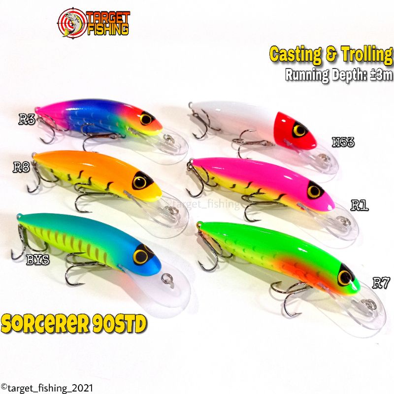 Halco Sorcerer 90 STD [Replika] - 90mm 3meter Trolling Bait | Shopee ...