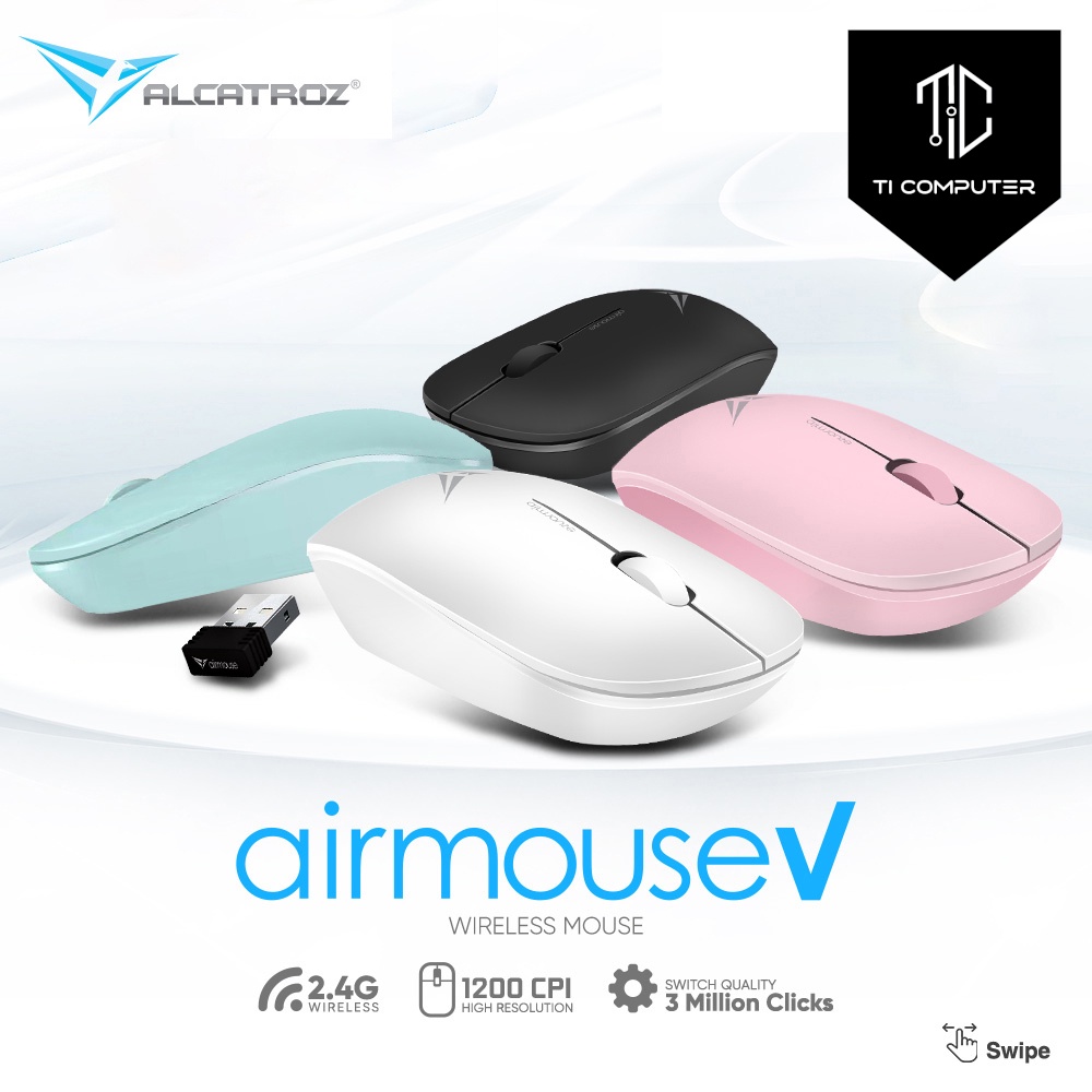 Alcatroz AirMouse V Wireless Mouse 1200CPI Hi Definition Optical Mouse ...