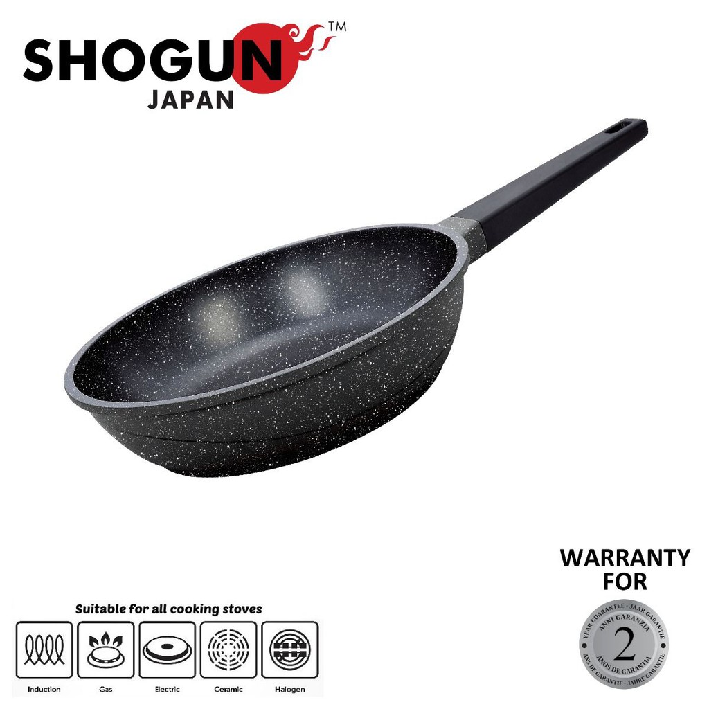 Shogun Senjo Plus 18cm x 5cm Marble Deep Frypan with Induction | Shopee ...