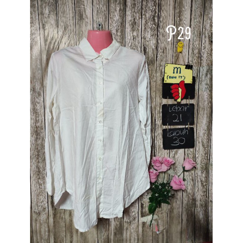 BUNDLE/PRELOVED( LONG SLEEVE) BAJU PUTIH,KEMEJA PUTIH, BLOUSE PUTIH ...