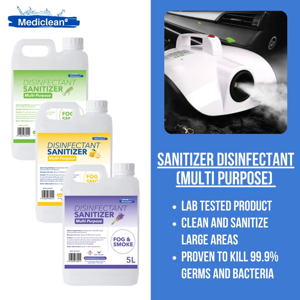 Fog & Smoke Sanitizer 5000ml / 5L Non-Alcohol | Shopee Malaysia
