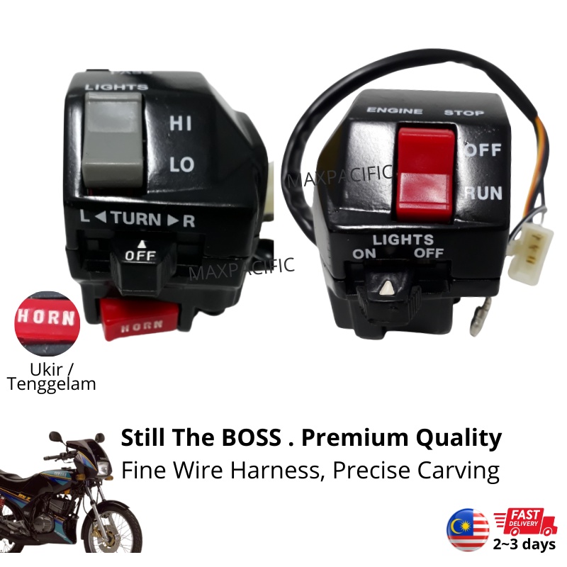 Yamaha RXZ New 3XL Mili Handle Switch Left Right LH RH Suis Kiri Kanan ...