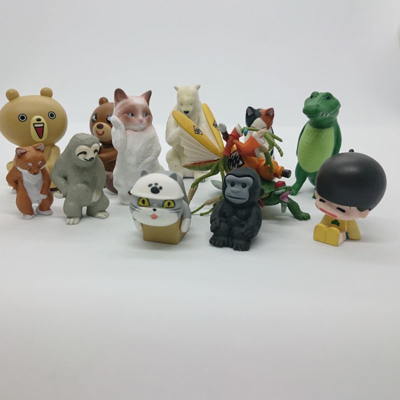 Japan Vending Machine Capsule Toys Mix 6 Animals Gorilla Turtle ...