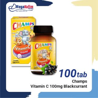 Champs Vitamin C 30mg / 100mg Chewable 100 Tablets (Strawberry ...
