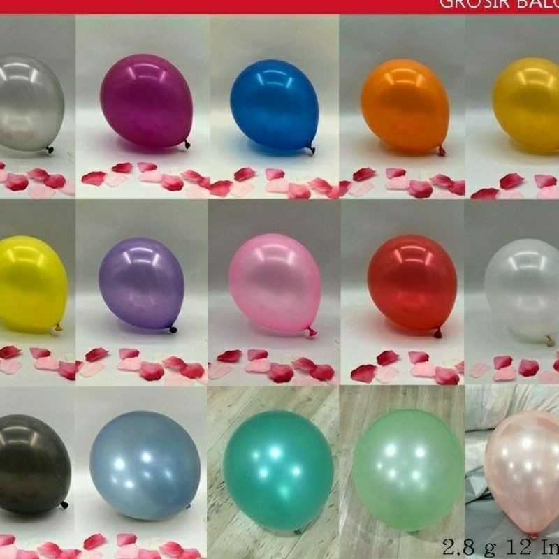 Latex Balloon Metalic Color Balloon | Shopee Malaysia
