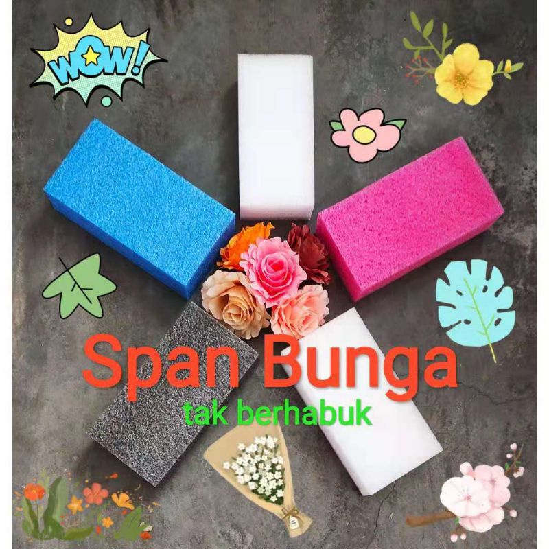 ###BORONG### Span Bunga Tak Berhabuk/ Span Kering/ Flower Foam/ Floral ...