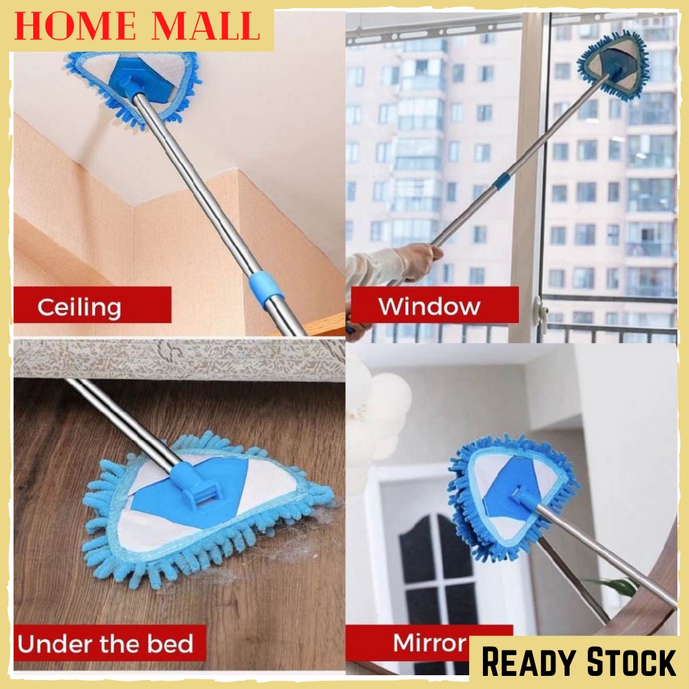 HomeMall Segi Tiga Mop Lantai 180 Degree Rotatable Adjustable Triangle ...