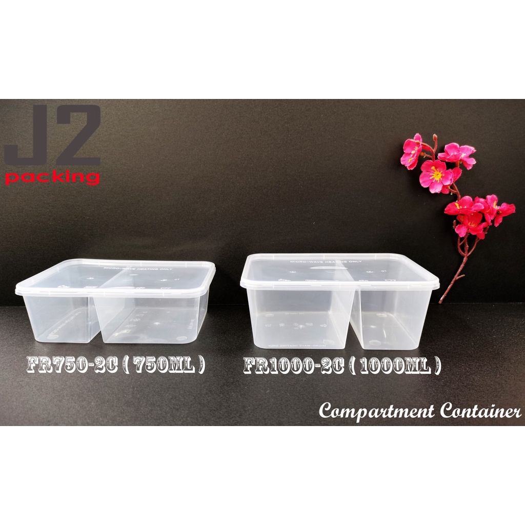 Microwave Compartment Food Container With Lid / FR750-2C / FR1000-2C ...