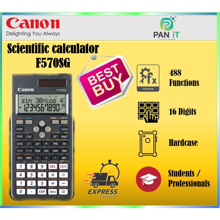 [488 Functions] CANON F-570SG Scientific Calculator Original - same ...