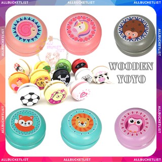 Kids Woodens yo-yo Animals Woodens yoyo Cute wooden yo-yo for kids with ...