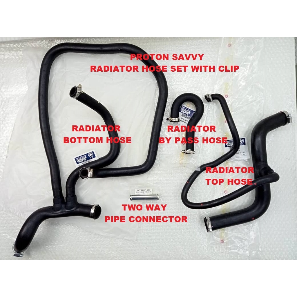 Savvy Radiator Hose Set With Clip Original Proton Savvy Radiator Hose ...