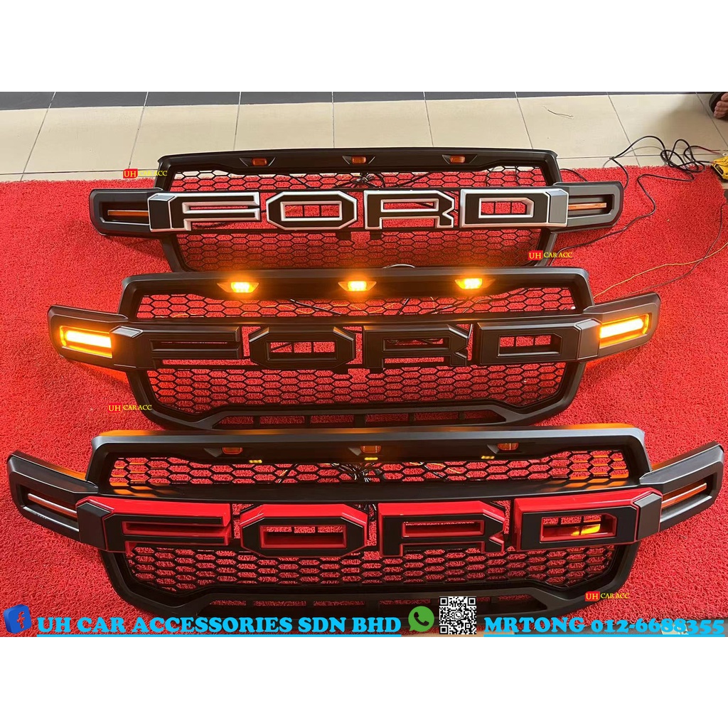 FORD RANGER T9 XLT WILDTRAK LED RUNNING SIGNAL LIGHT FRONT GRILLE GRILL ...