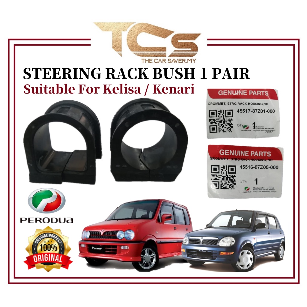 (ORIGINAL PERODUA PARTS) KELISA KENARI STEERING RACK BUSH 1 PAIR ...