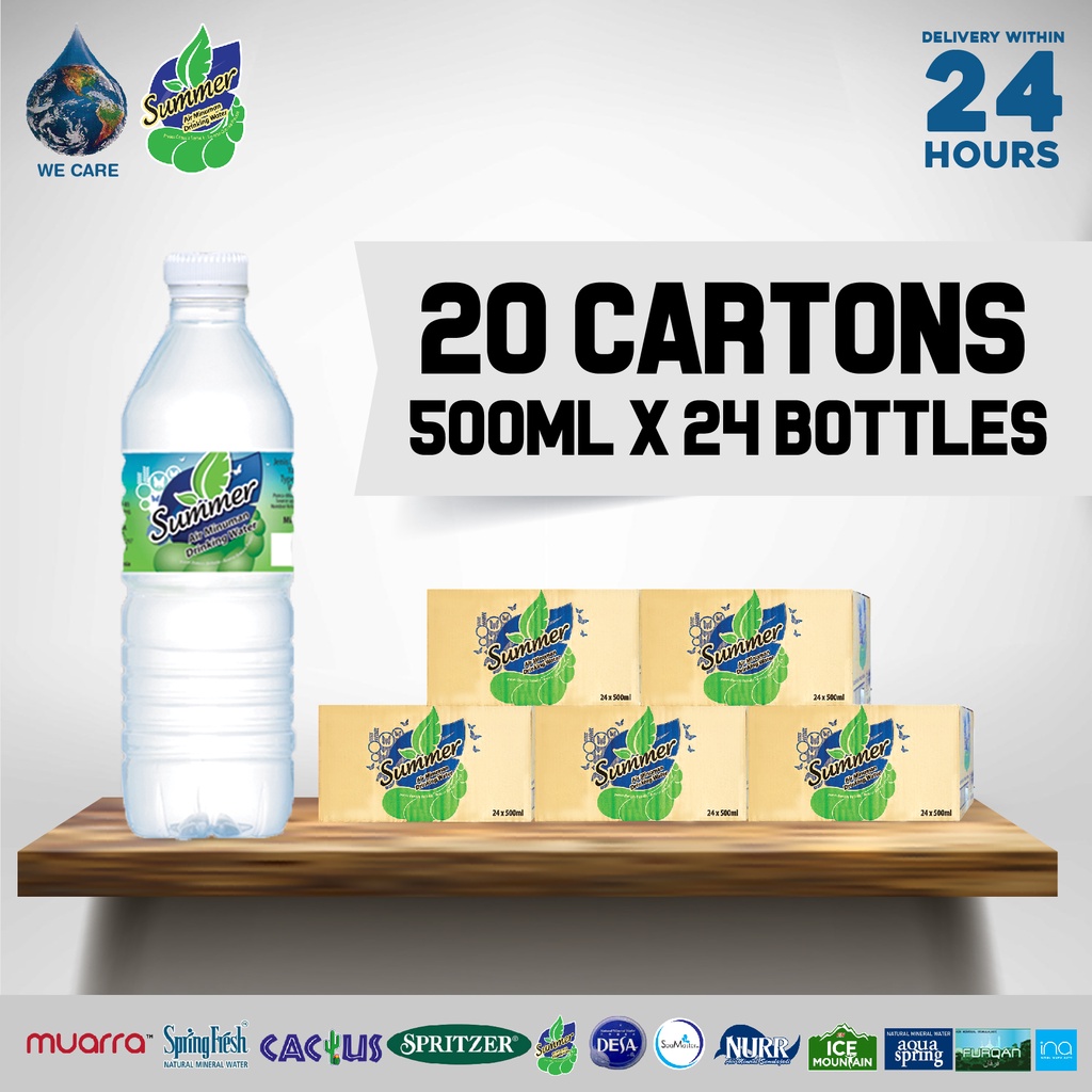 SUMMER Drinking Water (500ml x 24 Bottles x 20 Cartons) | Shopee Malaysia