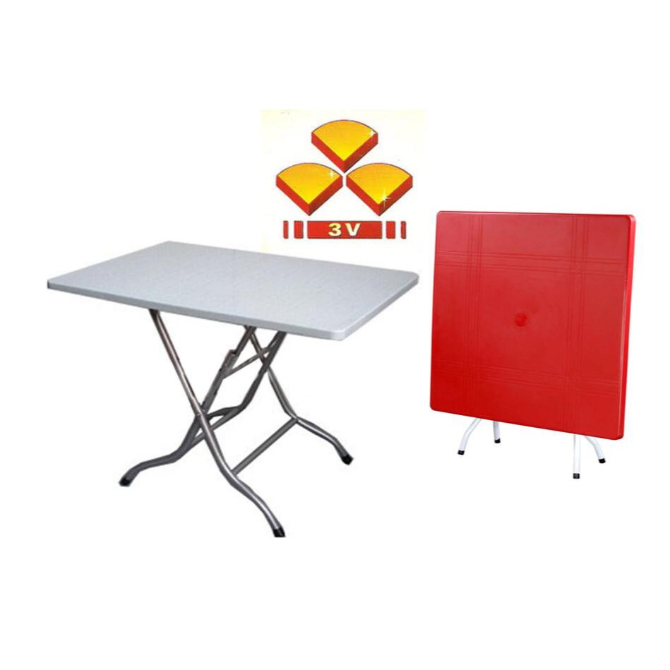 3x3 SquareFoldable Plastic Table/Plastic Table/Study Table/Meja Lipat ...