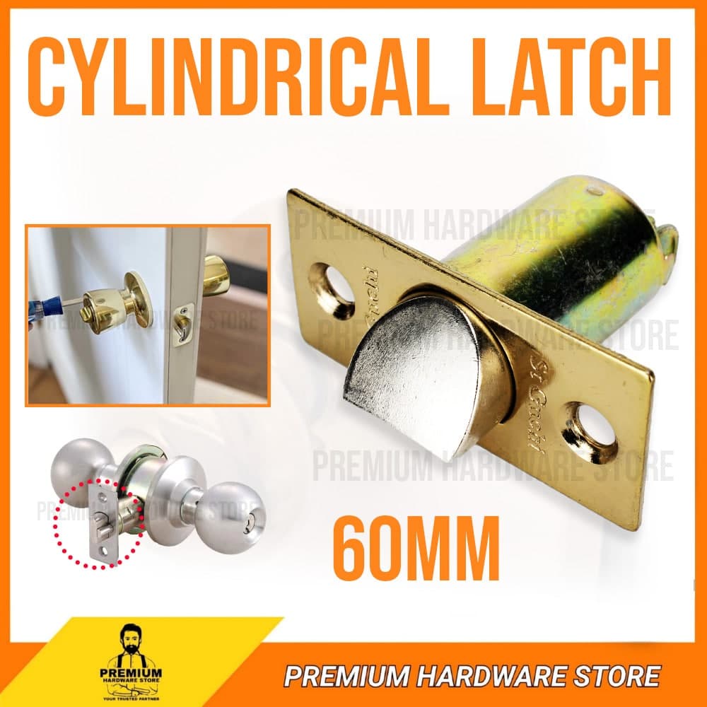 CYLINDRICAL LATCH / CYLINDRICAL DOOR LOCK TONGUE SPRING LATCH BACKSET ...