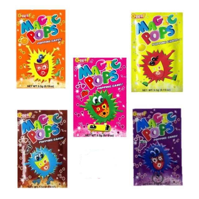 5 Packs Magic Pop Magic Pops Popping Candy Assorted Orange / Cola ...