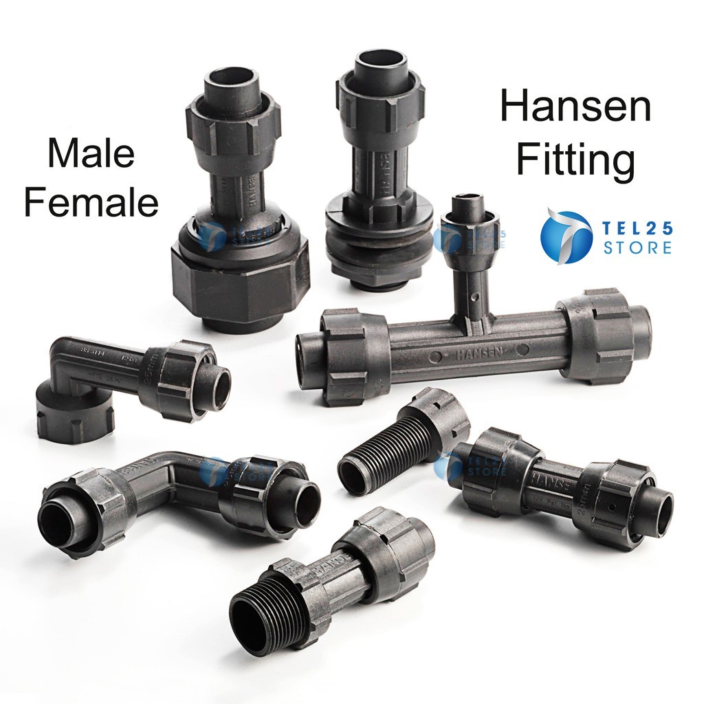 [ 1 UNIT ] Hansen Fitting PT socket elbow tee / V socket female socket ...