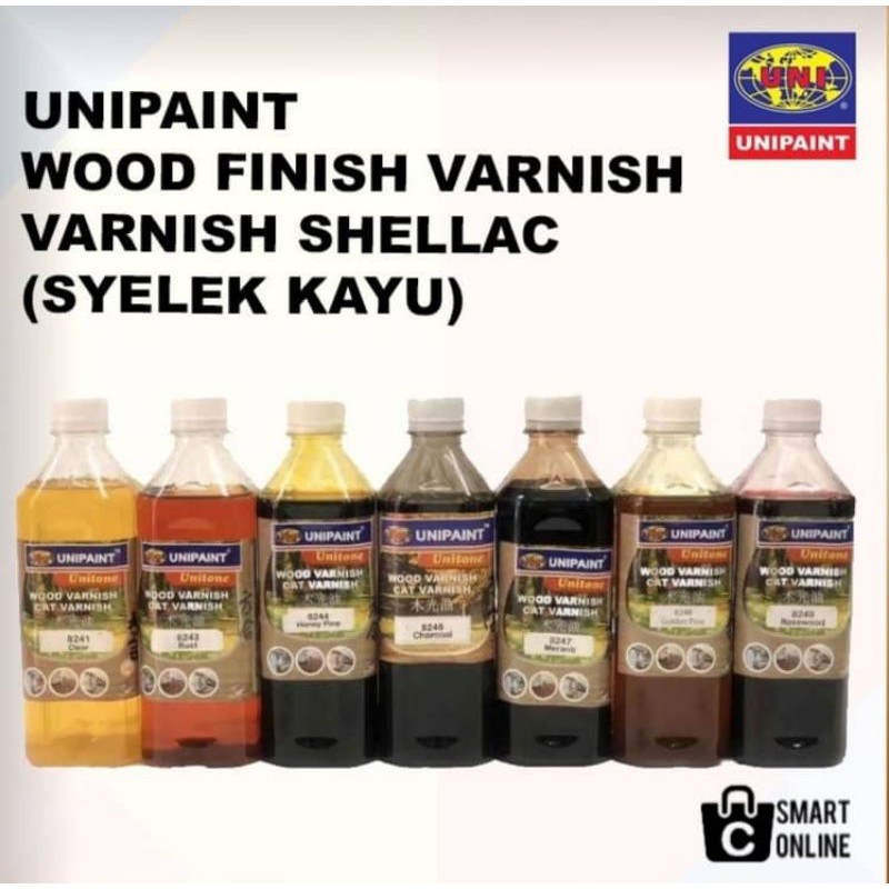 Paint Wood Finish Varnish / Shellac Kayu Syelek (Ready Stock) 400ml ...