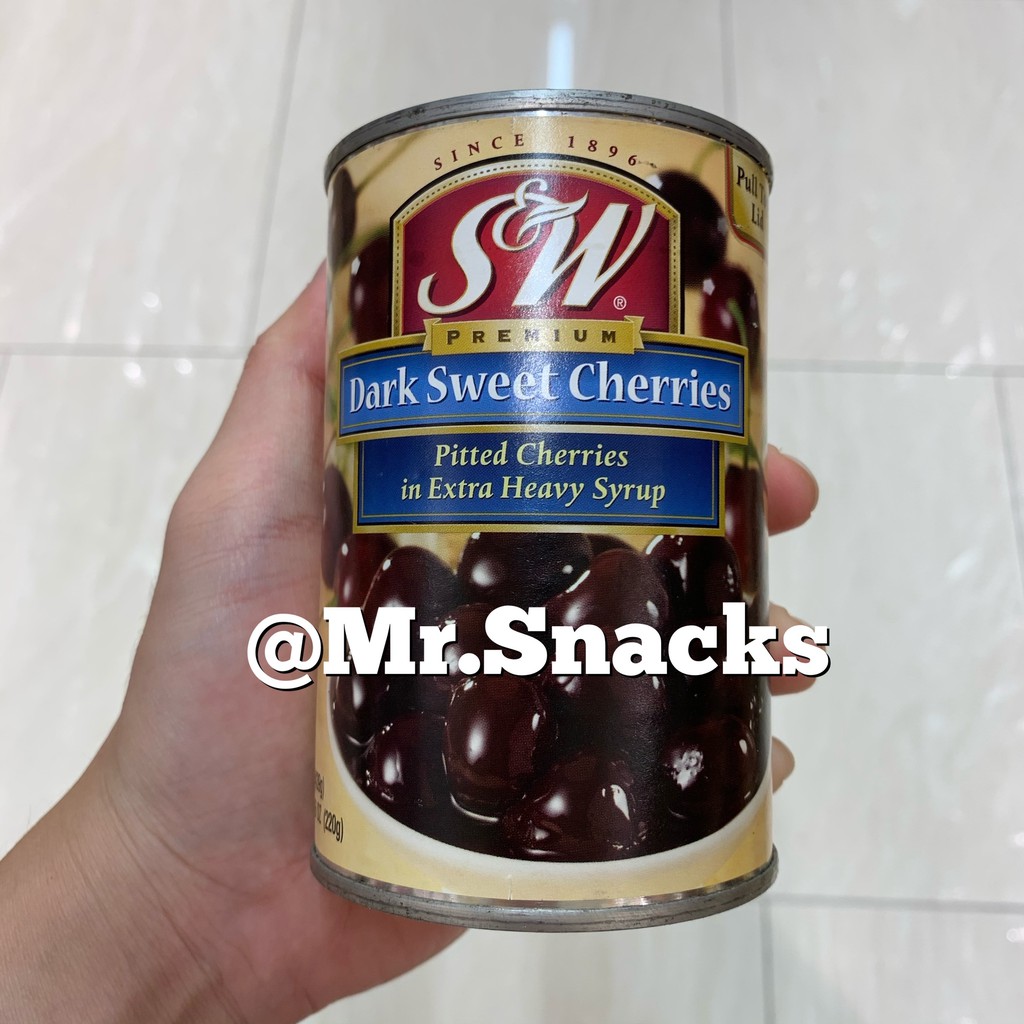 Sandw Premium Pitted Dark Sweet Cherries In Extra Heavy Syrup 425g [us