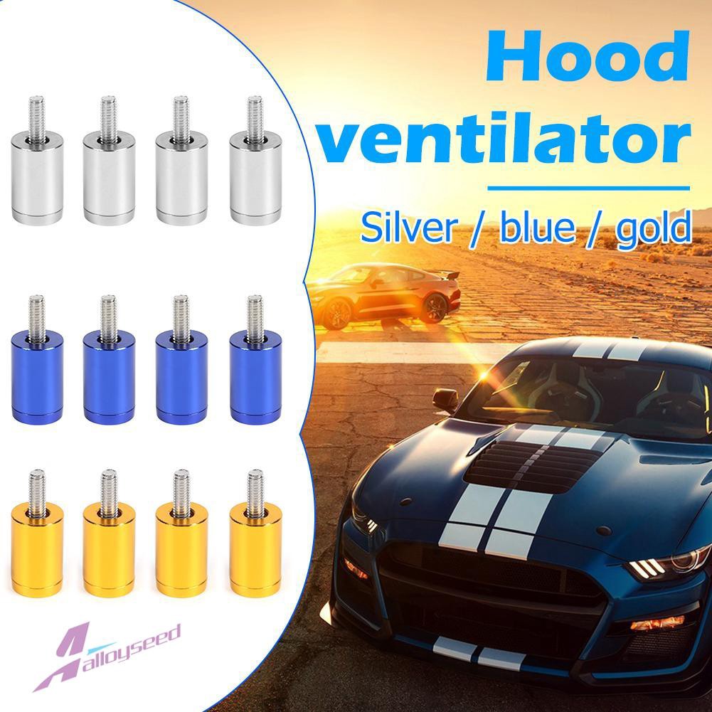 al 4pcs Racing 1 inch 6mm Aluminum Billet Hood Vent Spacers Riser Kits ...