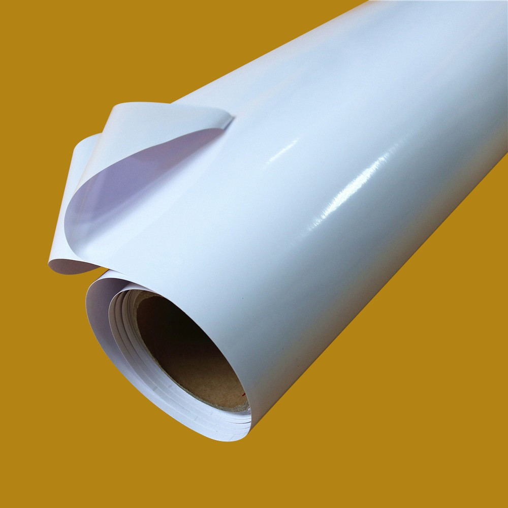 White Adhesive PVC Vinyl Sticker For Home Office Wall Glass InkJet PVC ...