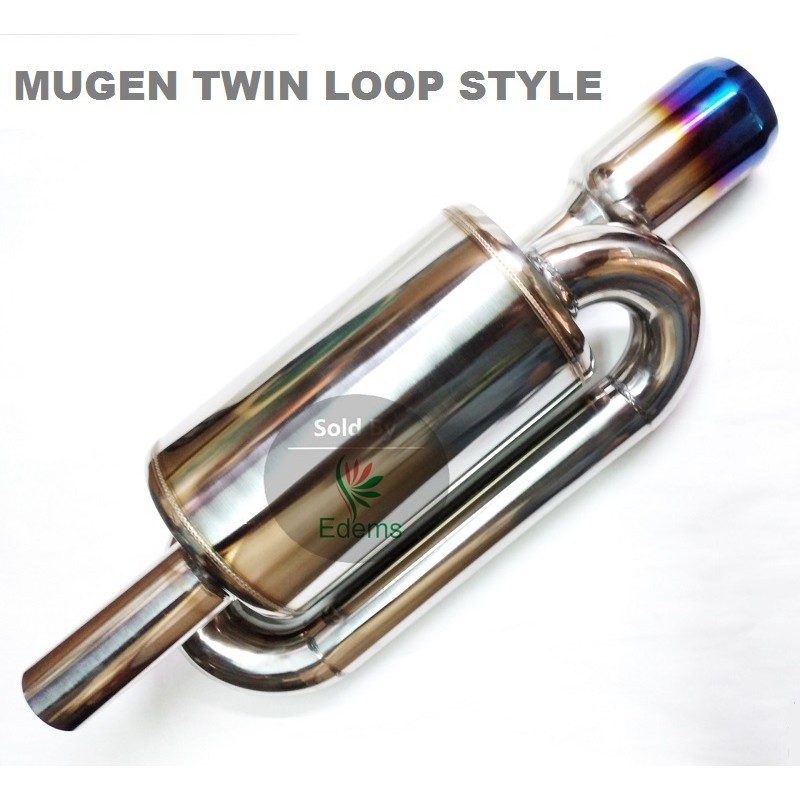 MUGEN HKS JASMA Muffler exhaust 2" Inlet Stainless Steel Exhaust ...