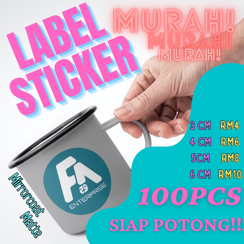 SB001 Sticker Label / Stiker Produk Murah / Sticker Goodies ...