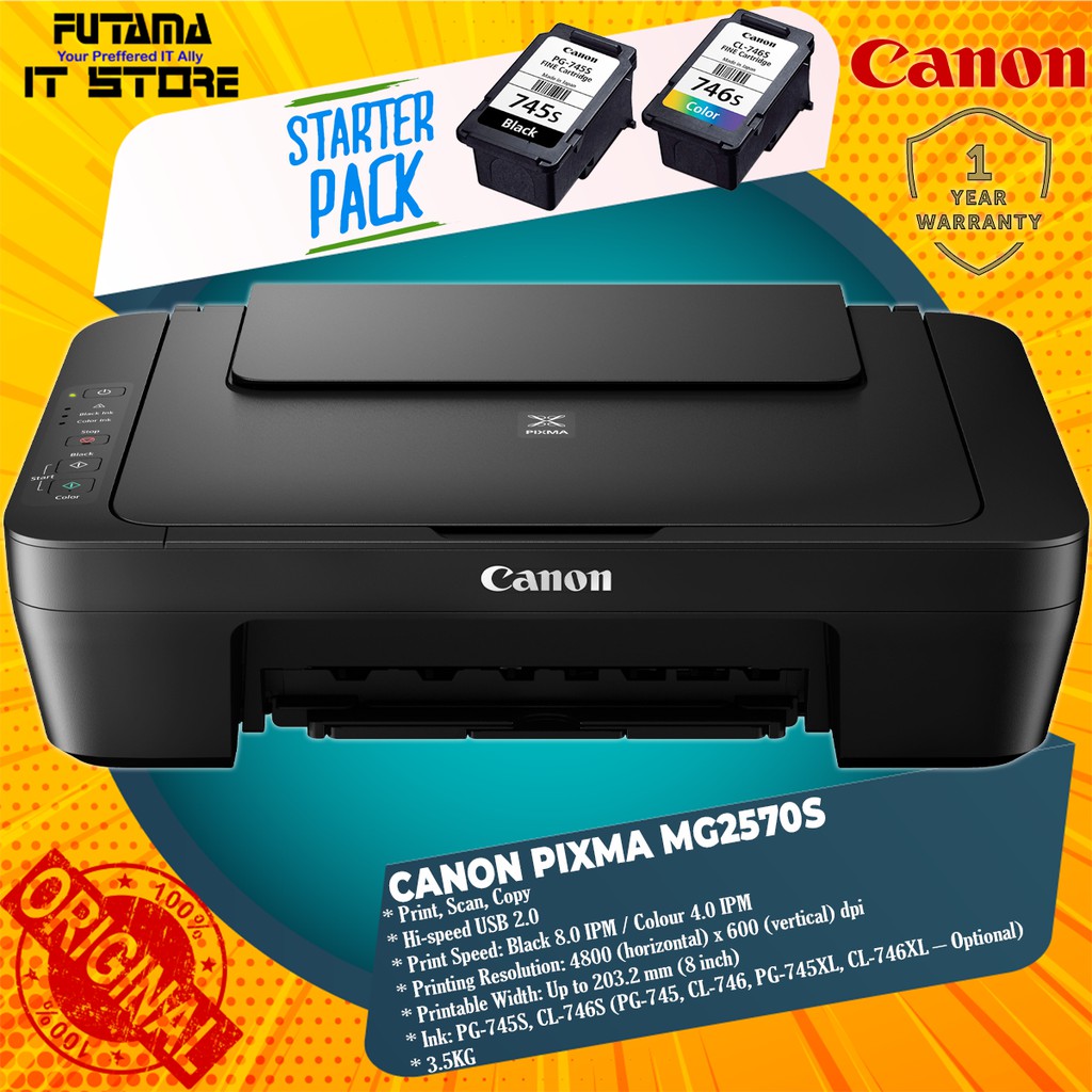 Canon MG2570S All-In-One Printer - Print/Scan/Copy MG2577/MG2577S ...