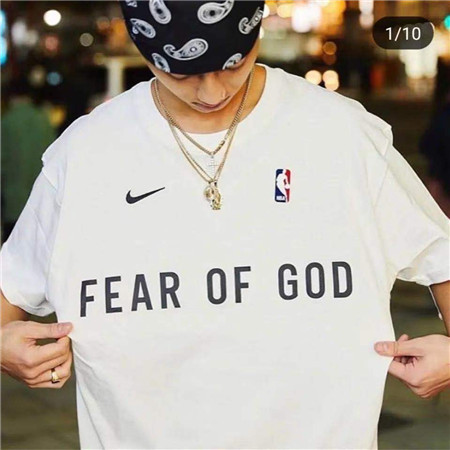 Fear of God NBA Joint FOG Men's and Women's Short-sleeved High Street ...