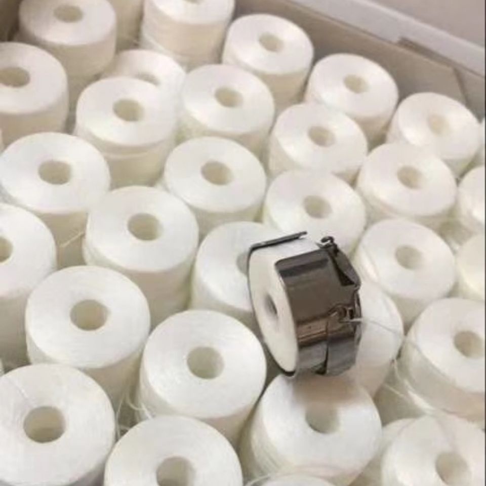 Prewound Bobbins Thread BENANG BAWAH MESIN SULAM-PUTIH | Shopee Malaysia