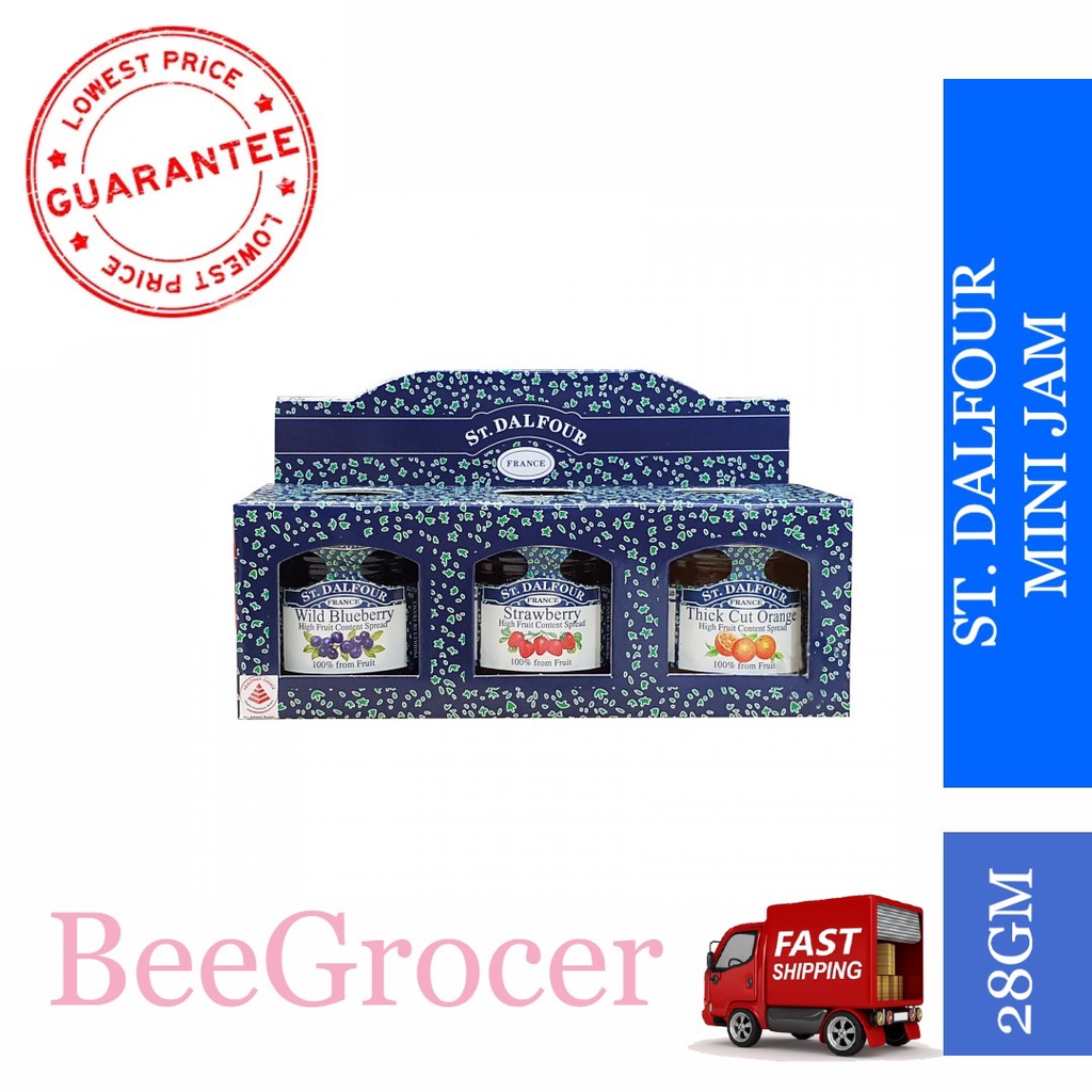 ST.Dalfour -Mini Gift- Set Of 3 Mini Fruits Jam Spread (Random Flavours ...
