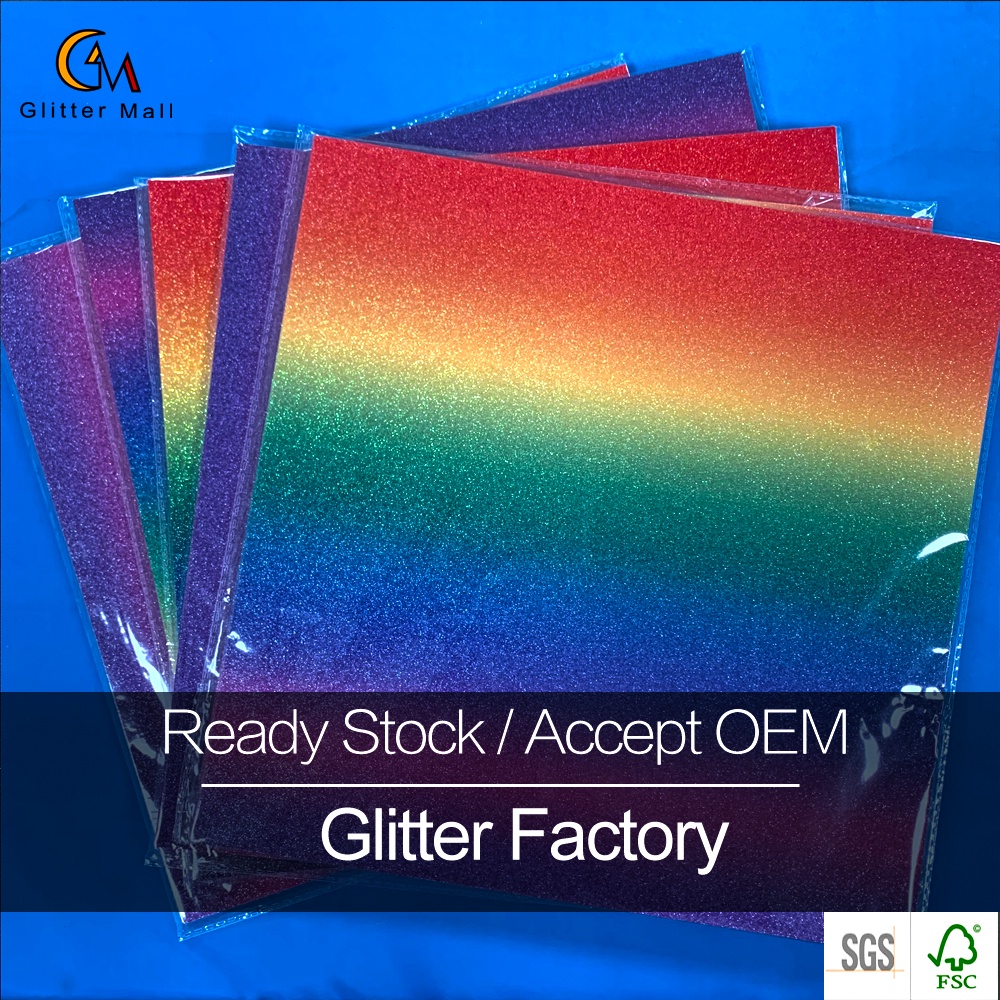 Ready Stock Lucky Pocket for Gradient Rainbow Color Glitter Paper 10 ...