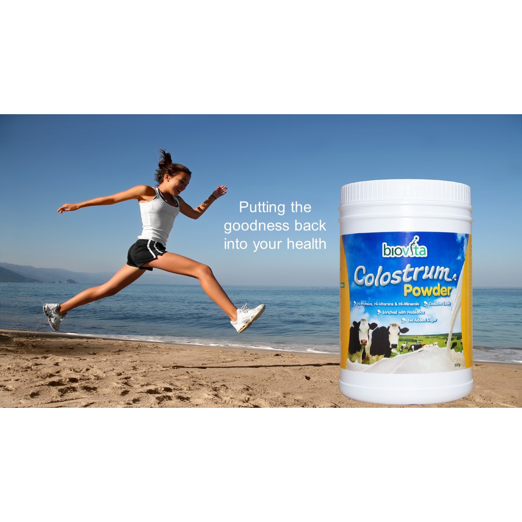 Biovita Colostrum Powder 500gm Protein Mineral Dissolve Easily Sugar ...