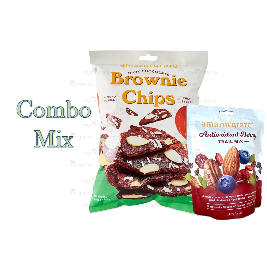 (Combo Mix) Amazin'graze Dark Chocolate Brownie Chips 140gm ...