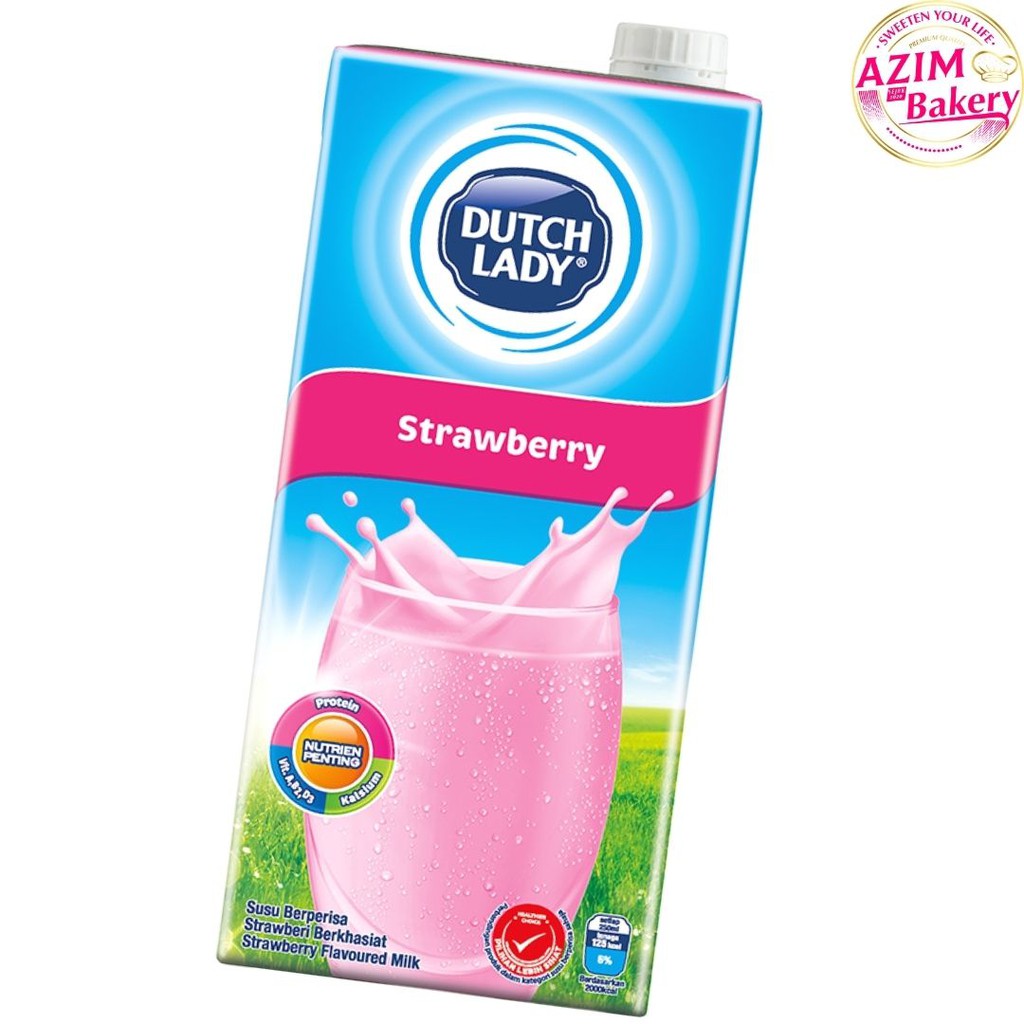 Dutch Lady Strawberry Milk 1l | Susu Perisa Strawberry Dutch Lady ...