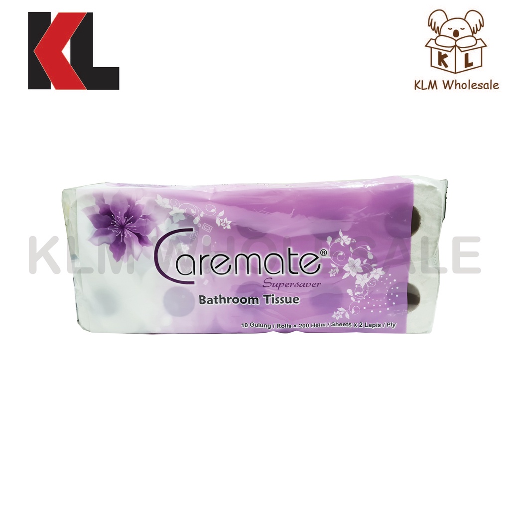 Caremate Toilet / Bathroom Tissue Roll (10 Rolls x 2 Ply) | Shopee Malaysia