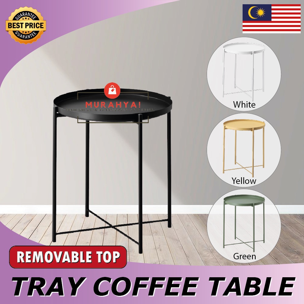 Coffee table Meja kecil kopi lipat Small foldable folding tray side ...