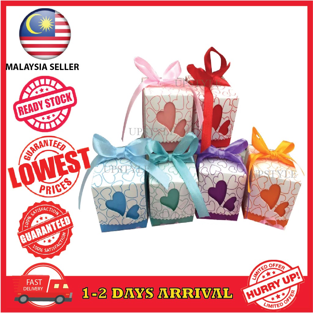 [10 PCS] Kotak Goodies Box Kotak Door Gift Kotak Kertas Wedding ...