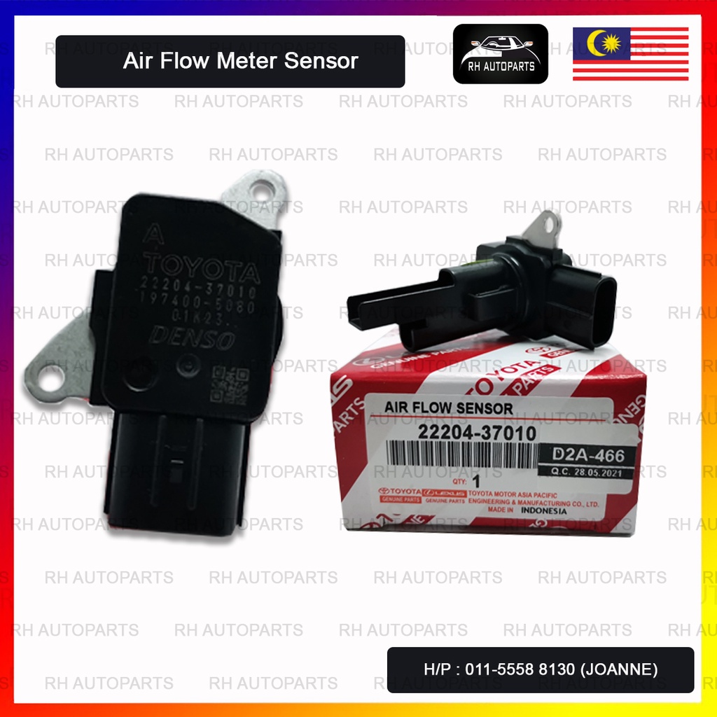 Toyota Lexus Air Flow Meter Sensor Air Mass DENSO A 22204-37010 (5pin ...