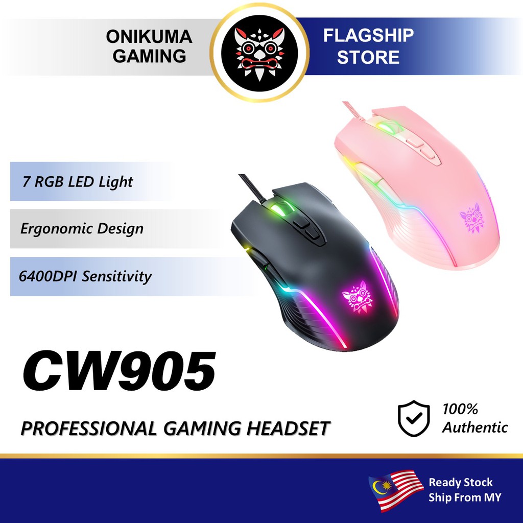 ONIKUMA CW905 Configurable RGB Gaming Mouse USB Optical Corded Gaming ...